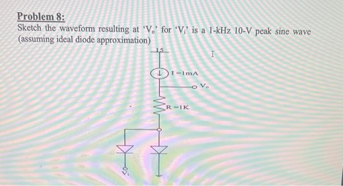 Solved Problem 8: (assuming ideal diode approximation) | Chegg.com