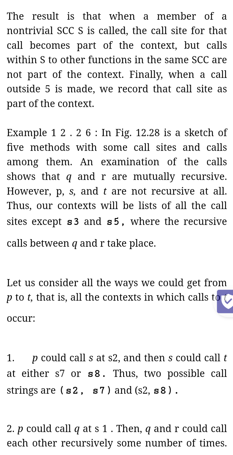 Solved 1 Contexts And Call Strings The Context Sensitive 2442