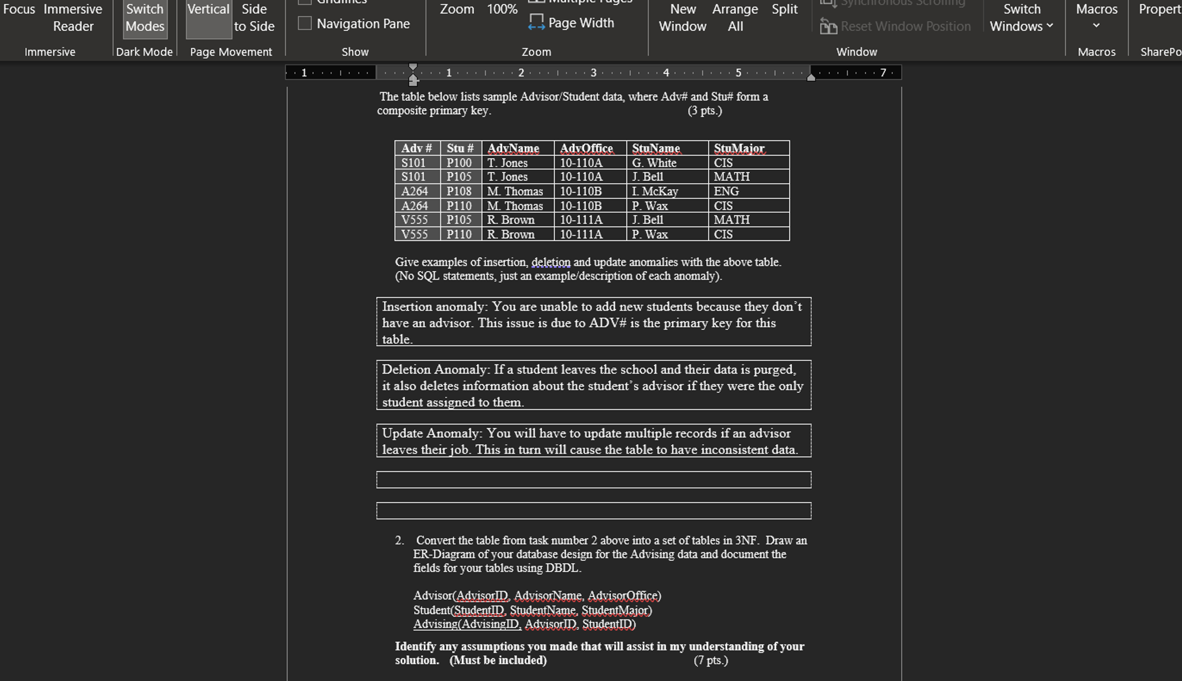 Solved PLease help me check if my answer for this database | Chegg.com