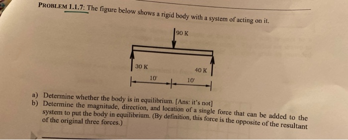 Solved PROBLEM 1.1.7: The figure below shows a rigid body | Chegg.com