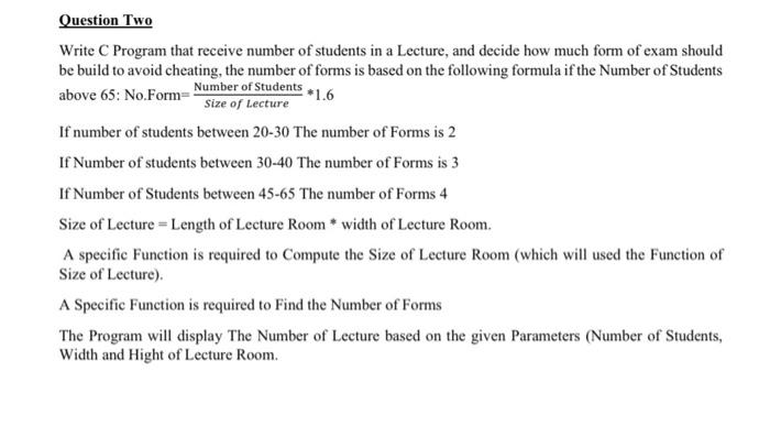 Solved Please Write This Code Using C Language Using