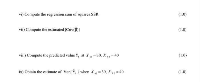 Solved (A) In a small-scale regression study, the following | Chegg.com