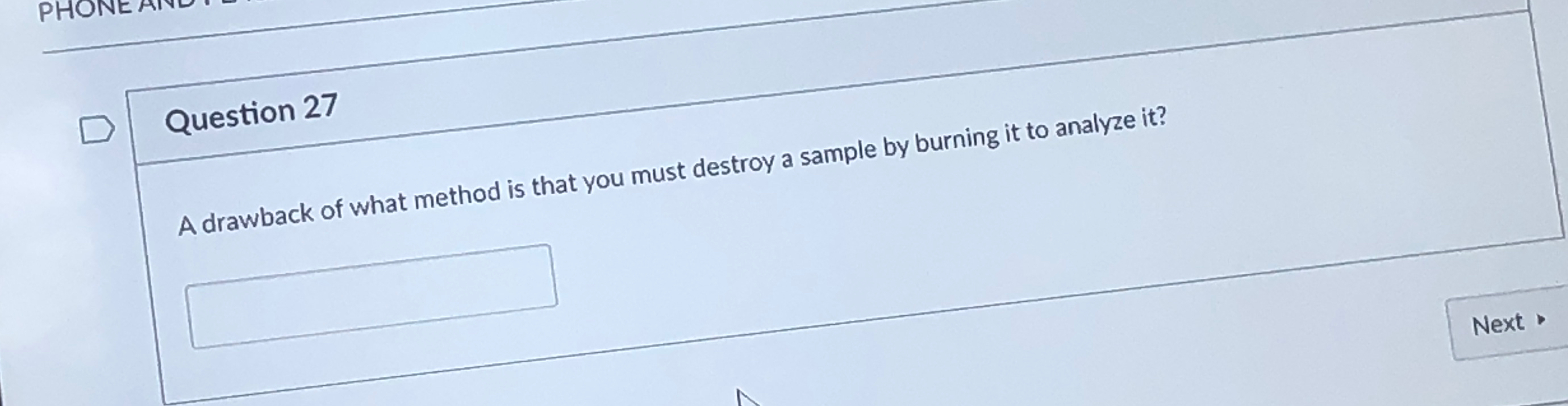 Solved Question 27A drawback of what method is that you must | Chegg.com