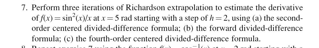 Solved 7. Perform three iterations of Richardson | Chegg.com