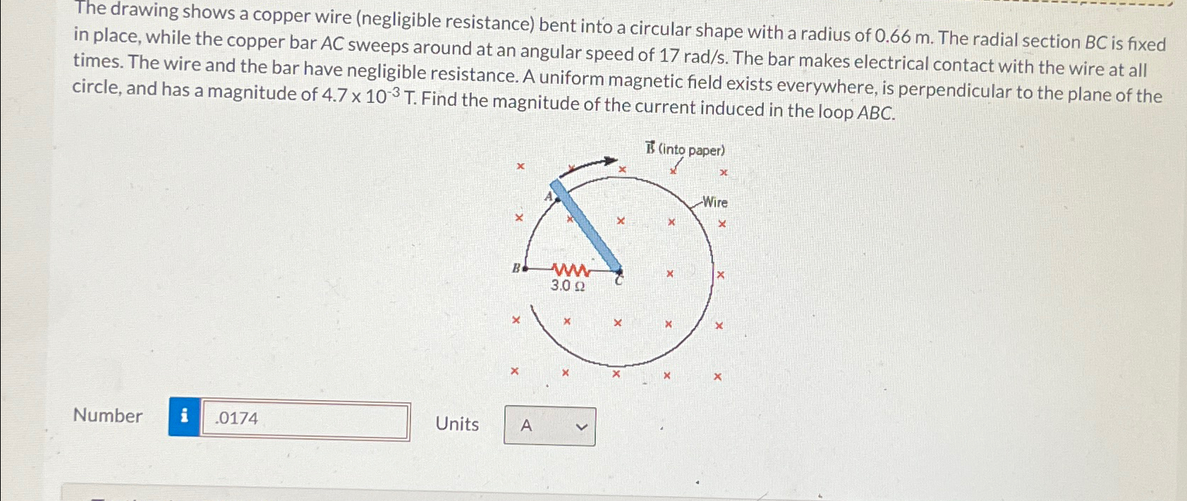 Solved The drawing shows a copper wire (negligible | Chegg.com