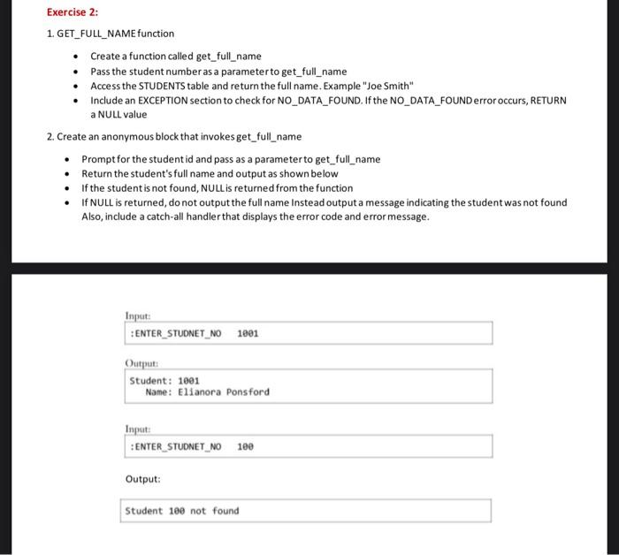 Solved Please use apex oracle to answer and provide fullcode | Chegg.com