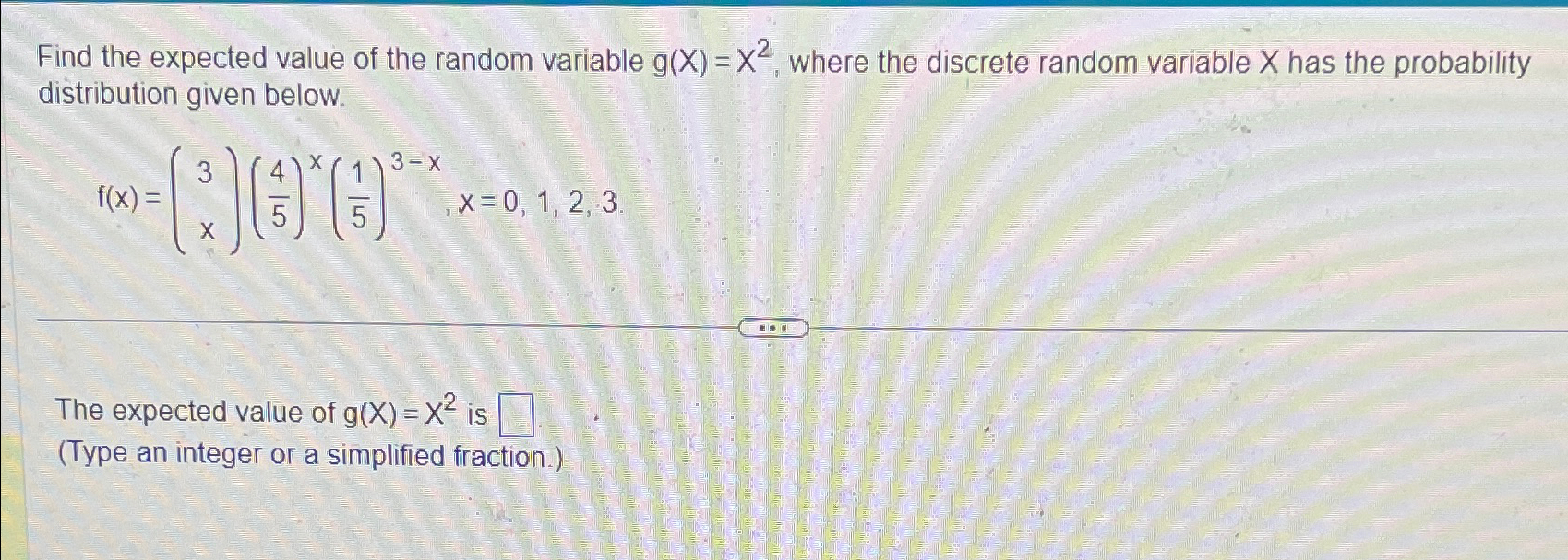 Solved Find the expected value of the random variable | Chegg.com