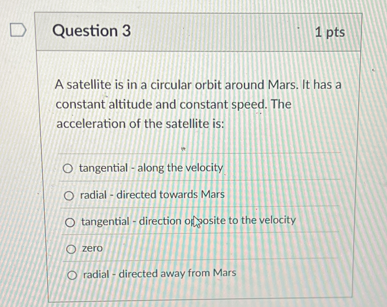 Solved Question 31 ﻿ptsA satellite is in a circular orbit | Chegg.com