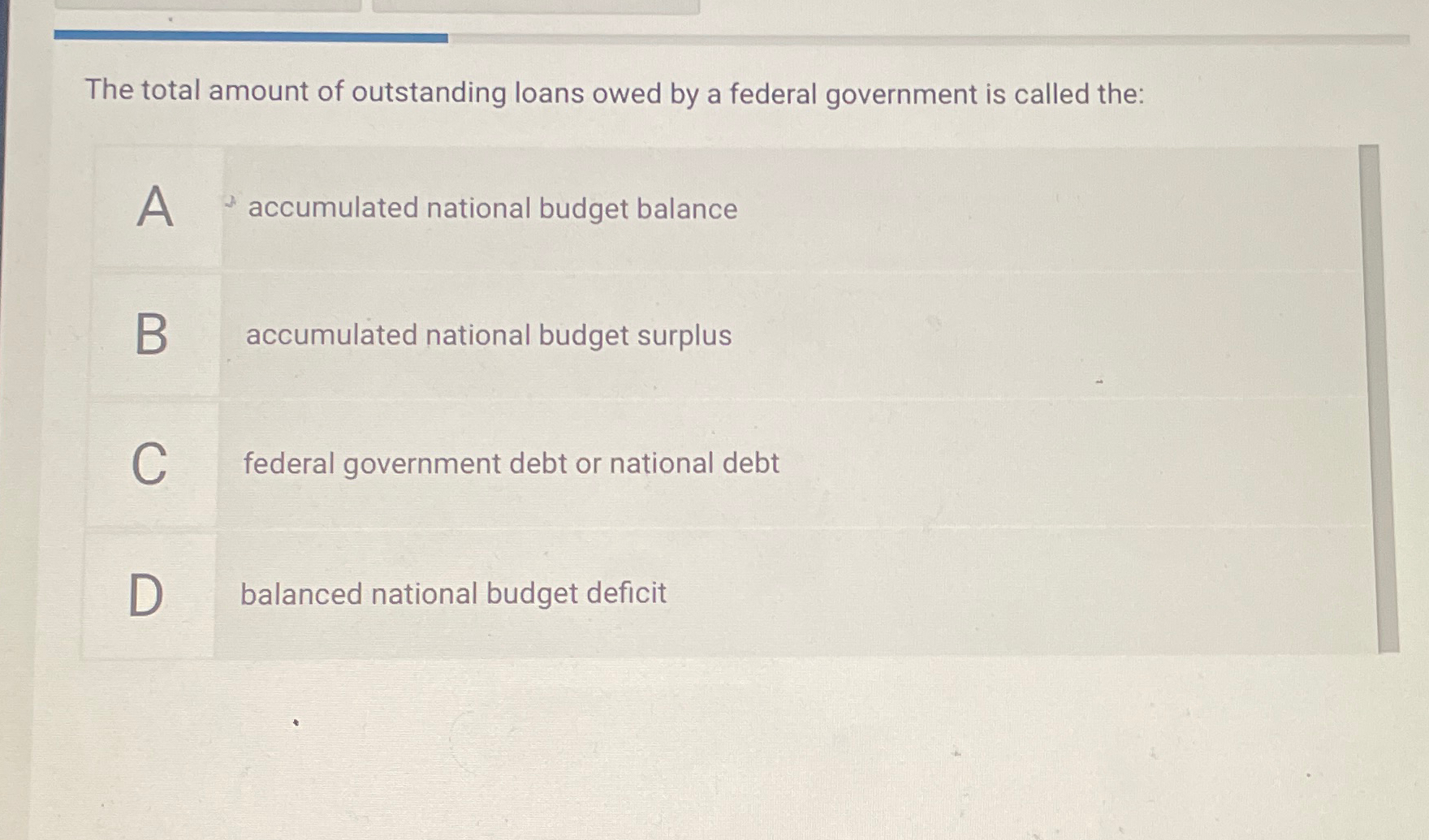 Solved The total amount of outstanding loans owed by a | Chegg.com