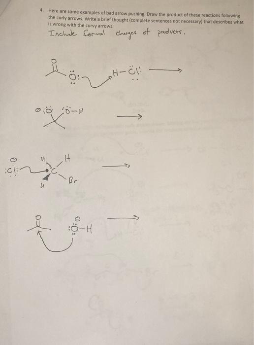 Solved 4. Here are some examples of bad arrow pushing. Draw | Chegg.com