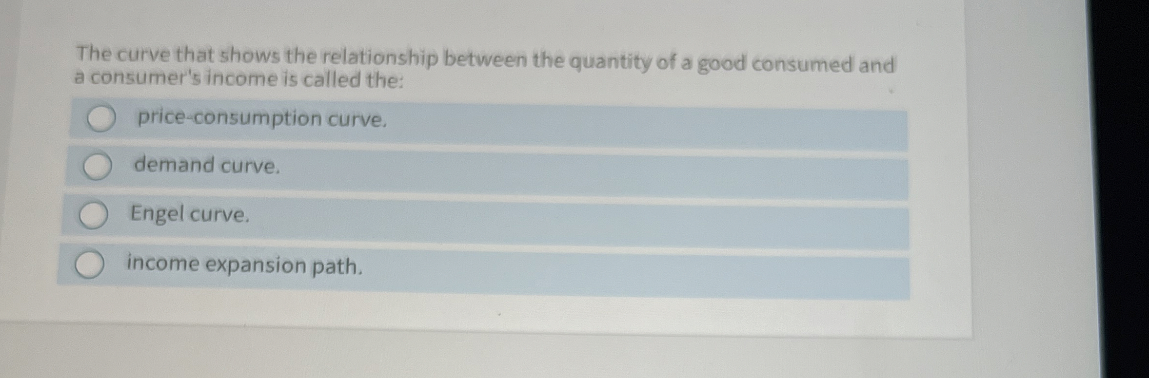 Solved The curve that shows the relationship between the | Chegg.com