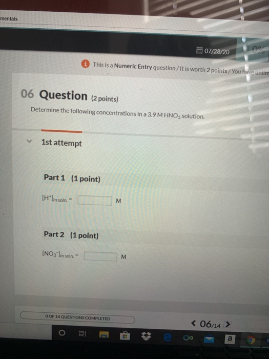 Solved mentals 07/28/20 This is a Numeric Entry question/It | Chegg.com