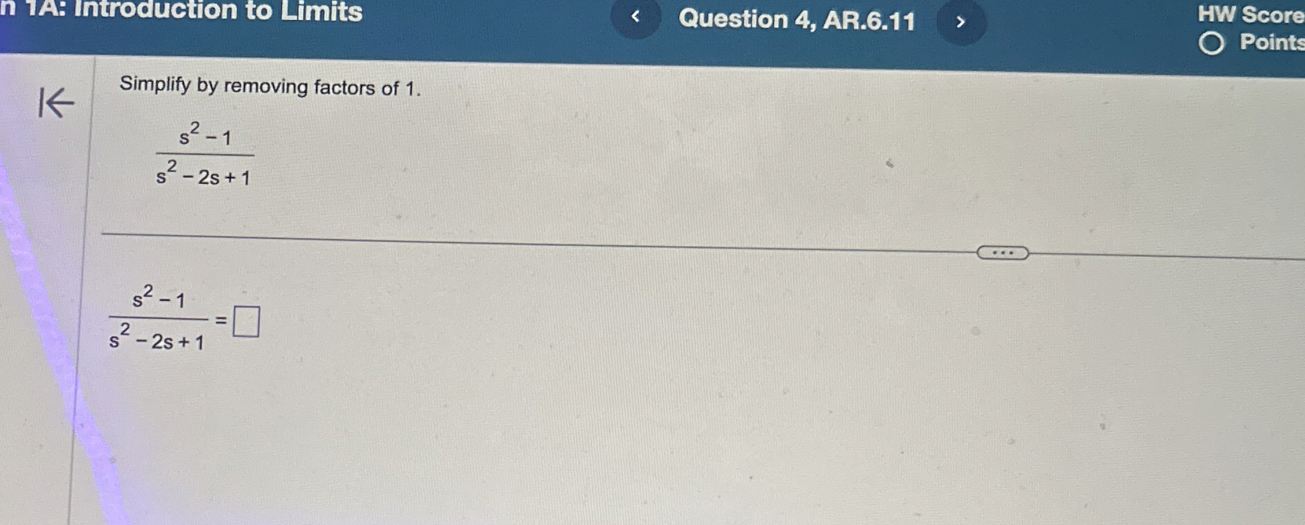 Solved n A: Introduction to LimitsQuestion 4, ﻿AR.6.11HW | Chegg.com