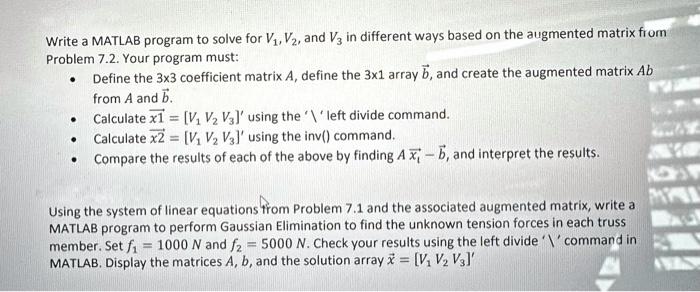 Solved Write a MATLAB program to solve for V1,V2, and V3 in | Chegg.com
