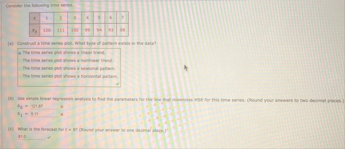 Solved Consider the following time | Chegg.com