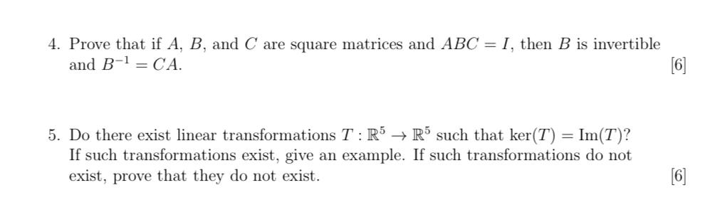 Solved Prove that if A,B, ﻿and C ﻿are square matrices and | Chegg.com