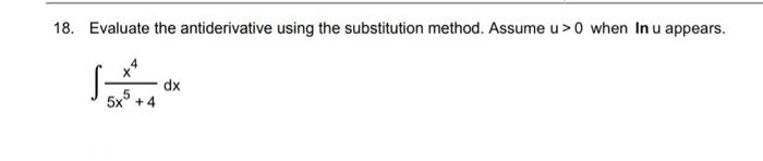 Solved 8. Evaluate the antiderivative using the substitution | Chegg.com