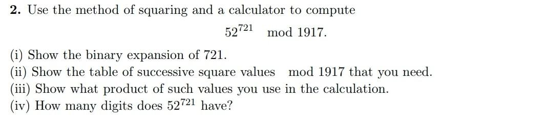 Solved 2. Use the method of squaring and a calculator to | Chegg.com