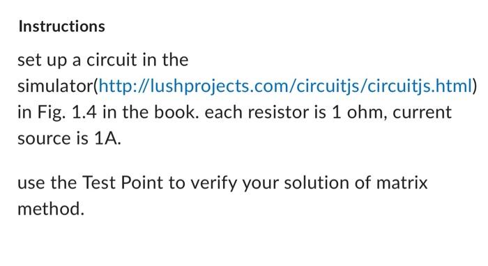 Instructions set up a circuit in the | Chegg.com