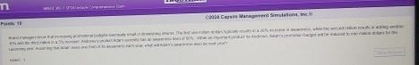 Solved Points: 10C2024 ﻿Capsim Management Simulations, | Chegg.com