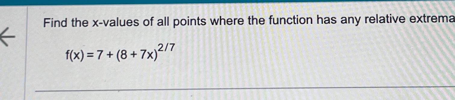 Solved Find the x-values of all points where the function | Chegg.com
