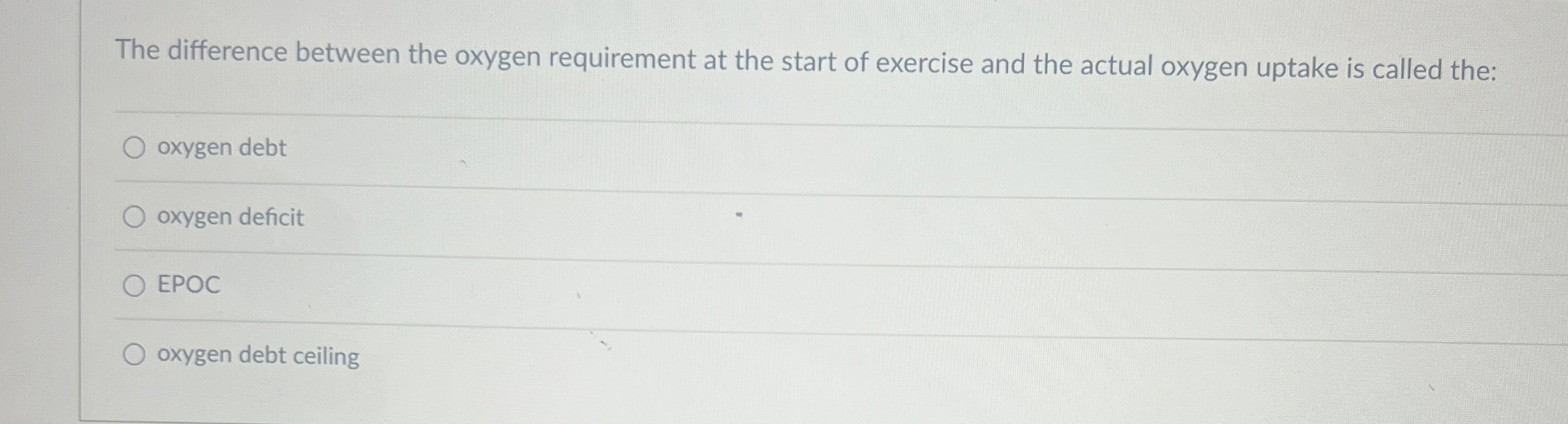 Solved The difference between the oxygen requirement at the | Chegg.com