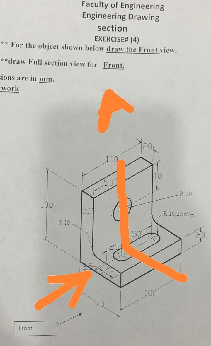 Solved Faculty of Engineering Engineering Drawing section | Chegg.com