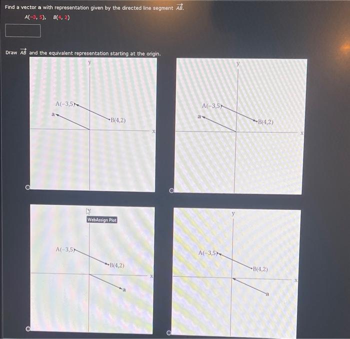 Solved Find a vector a with representation given by the | Chegg.com