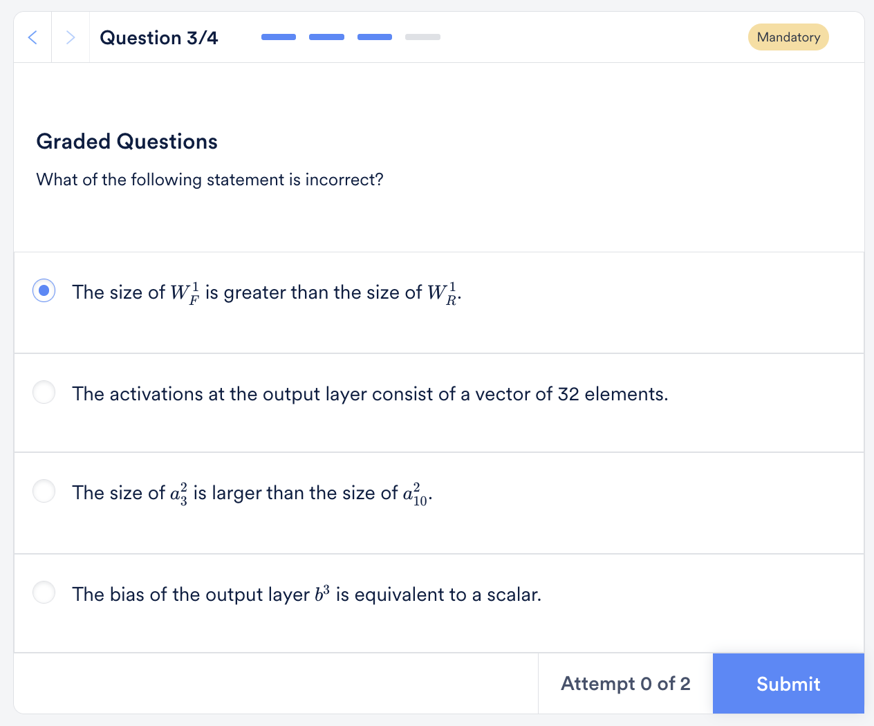 Solved Graded QuestionsWhat of the following statement is | Chegg.com