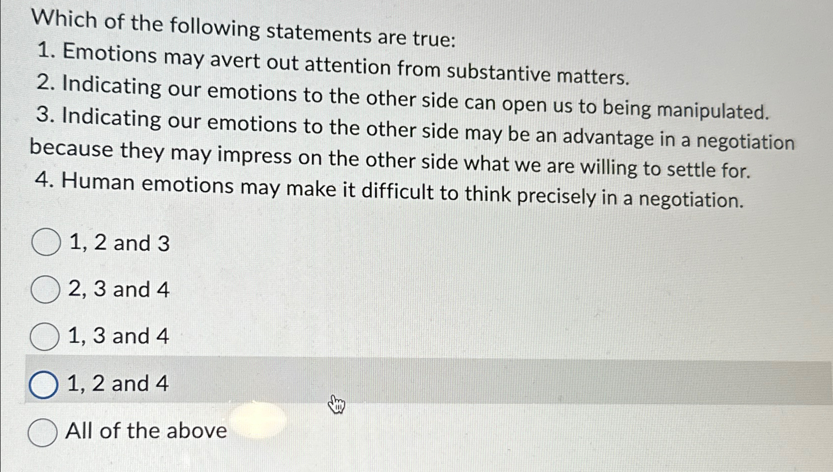 Solved Which of the following statements are true:Emotions | Chegg.com