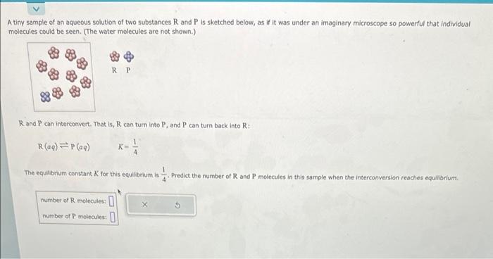 Solved A tiny sample of an aqueous solution of two | Chegg.com