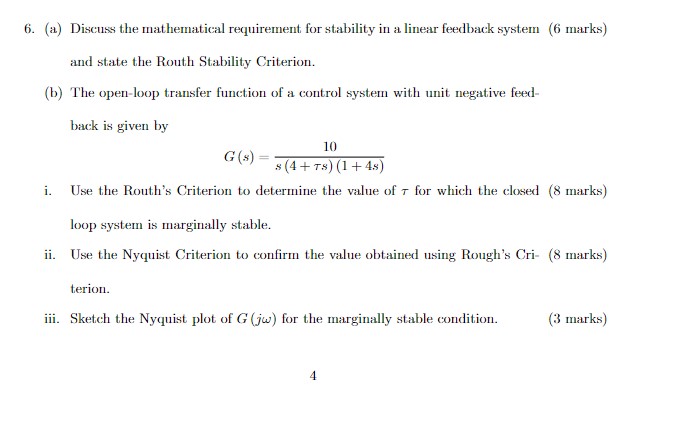 Solved (a) ﻿Discuss the mathematical requirement for | Chegg.com