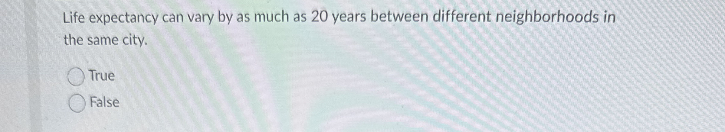 Solved Life expectancy can vary by as much as 20 ﻿years | Chegg.com