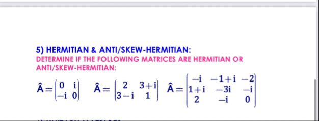 Solved SYMMETRIC AND ANTI/SKEW-SYMMETRIC MATRICES:DETERMINE | Chegg.com