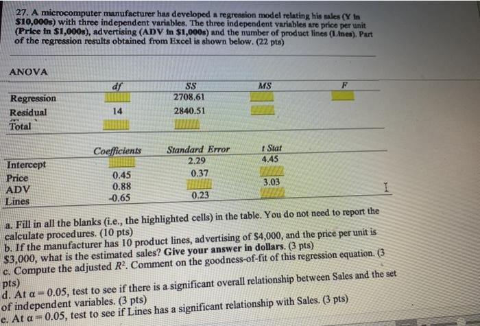 Solved 27. A microcomputer manufacturer has developed a | Chegg.com