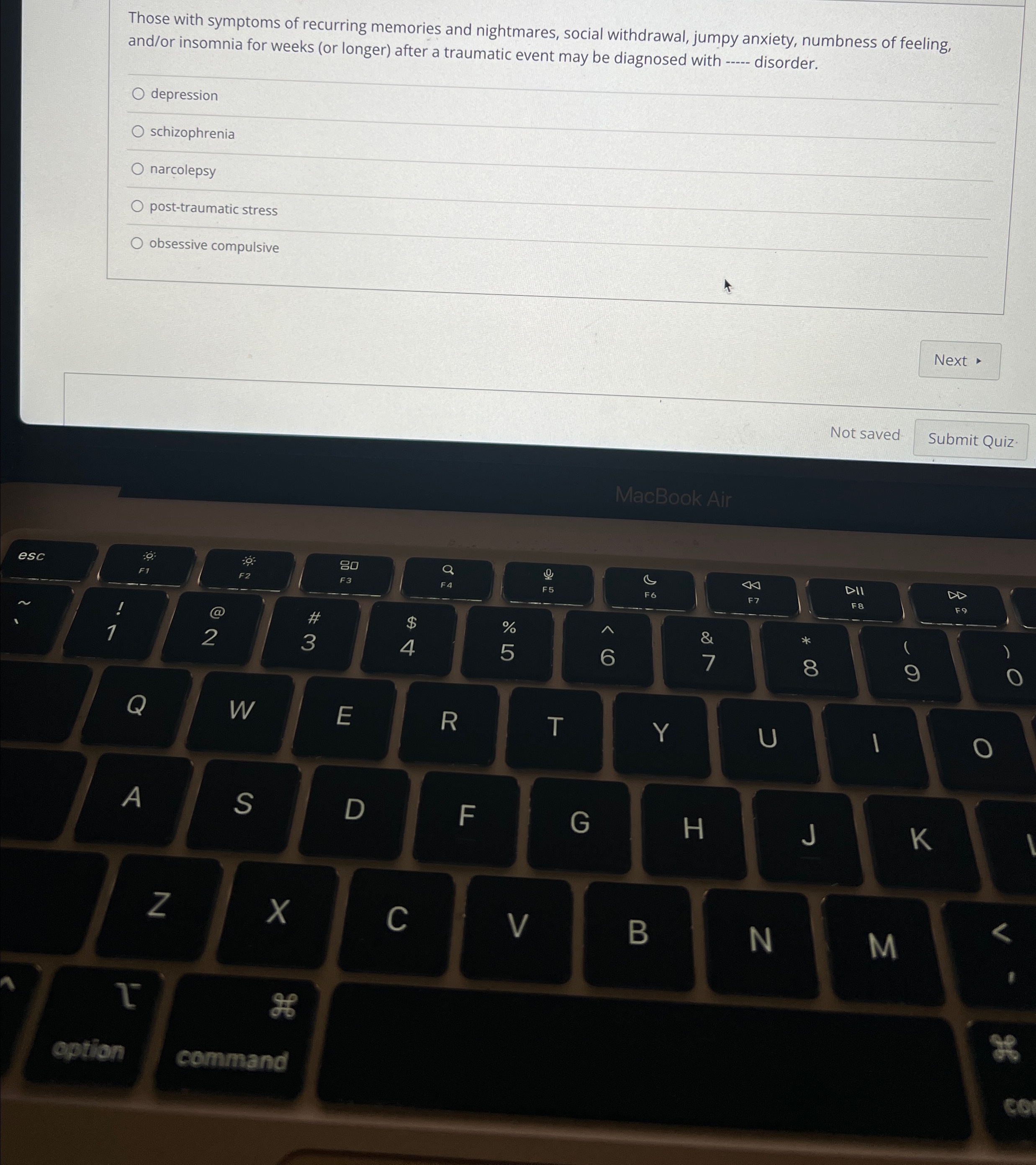 Solved Those with symptoms of recurring memories and | Chegg.com