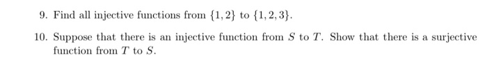 Solved 9. Find all injective functions from {1,2} to | Chegg.com
