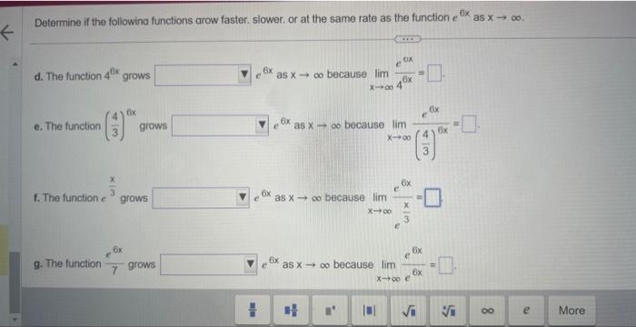 Solved Determine if the following functions grow faster, | Chegg.com