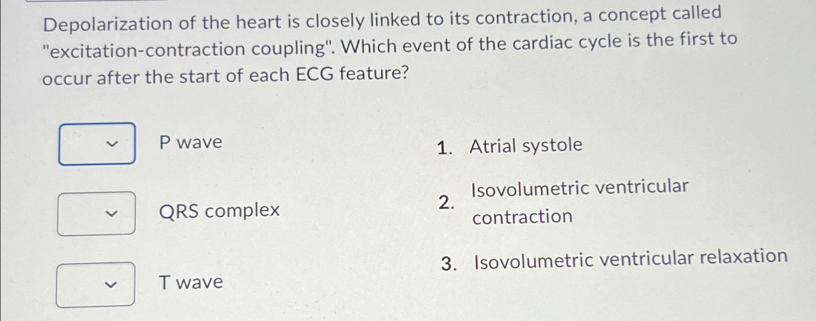 Solved Depolarization of the heart is closely linked to its | Chegg.com