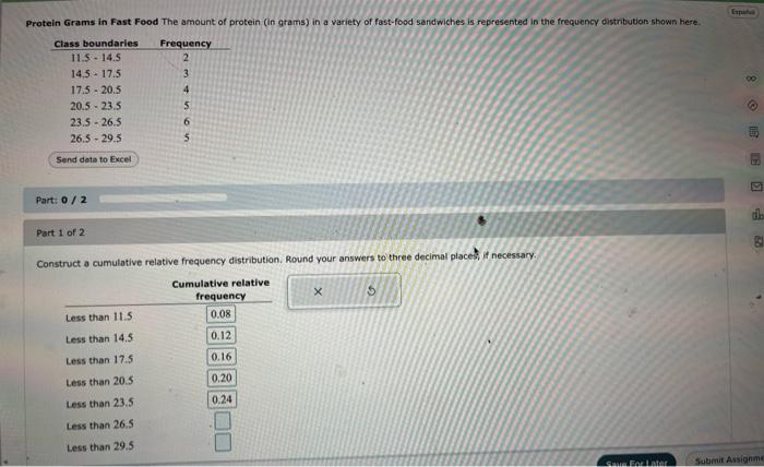 Solved Construct a cumulative relative frequency | Chegg.com