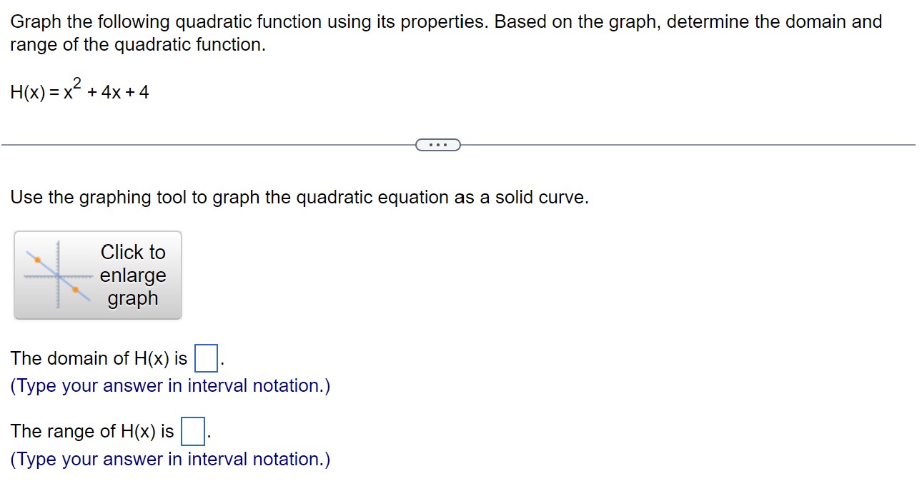 Solved Graph the following quadratic function using its | Chegg.com