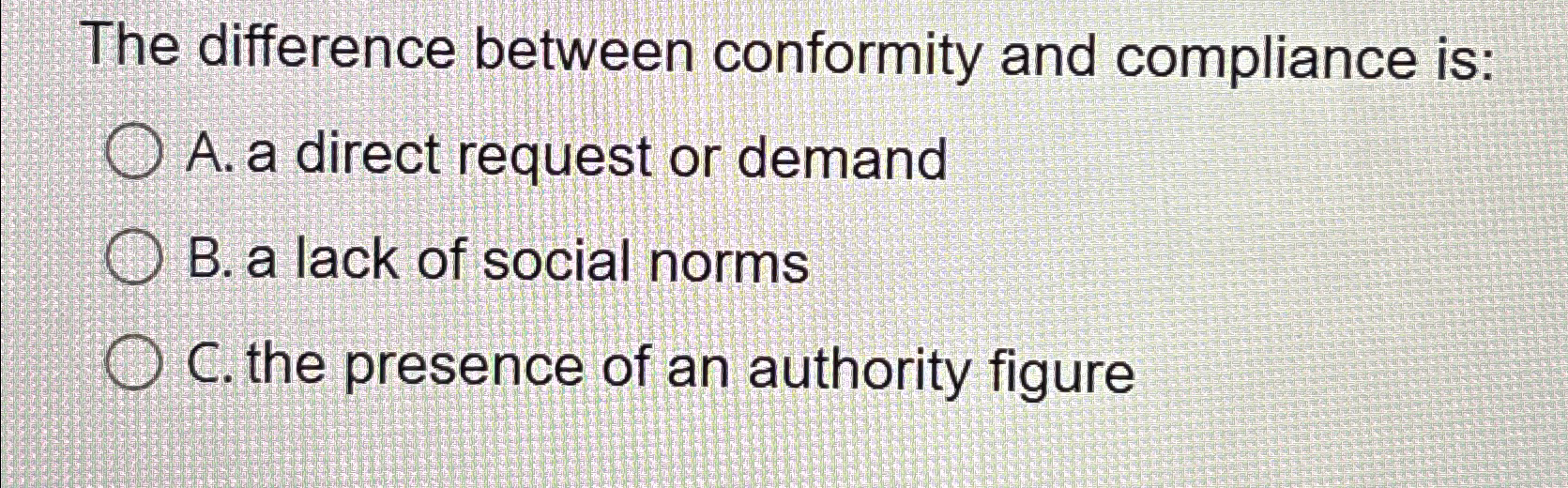 Solved The Difference Between Conformity And Compliance 6223