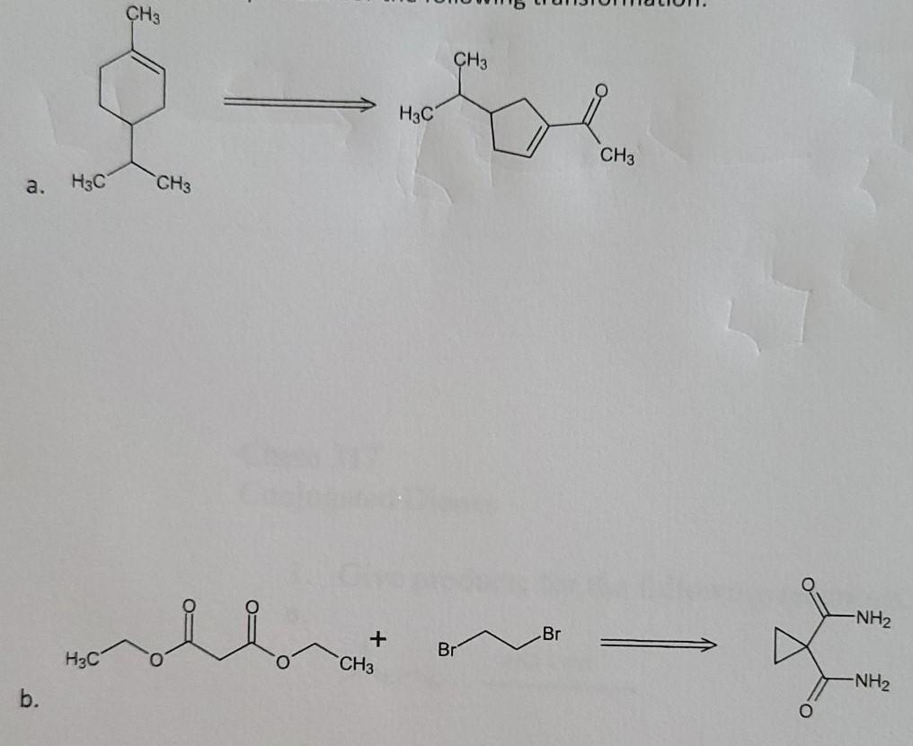 Solved CH3 CH3 H2C CH3 a. H3C CH3 -NH2 Br + CH3 Br H3C -NH2 | Chegg.com