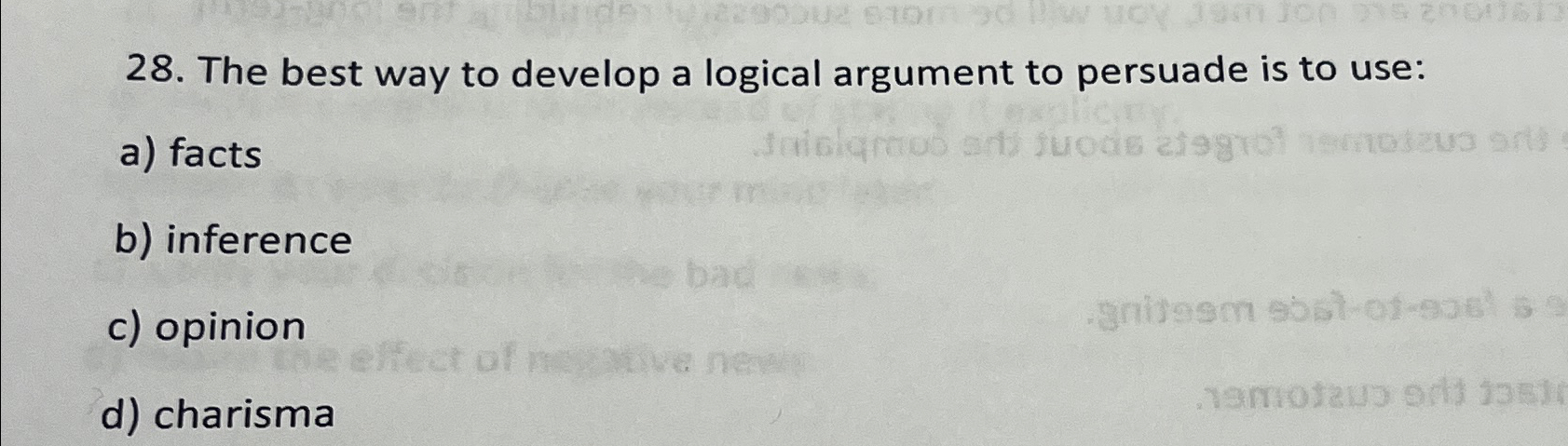 Solved The best way to develop a logical argument to | Chegg.com