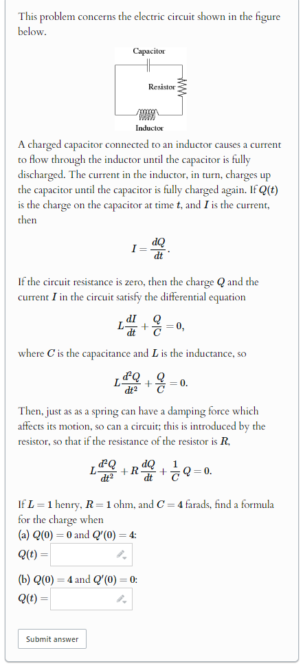 Solved This problem concerns the electric circuit shown in | Chegg.com