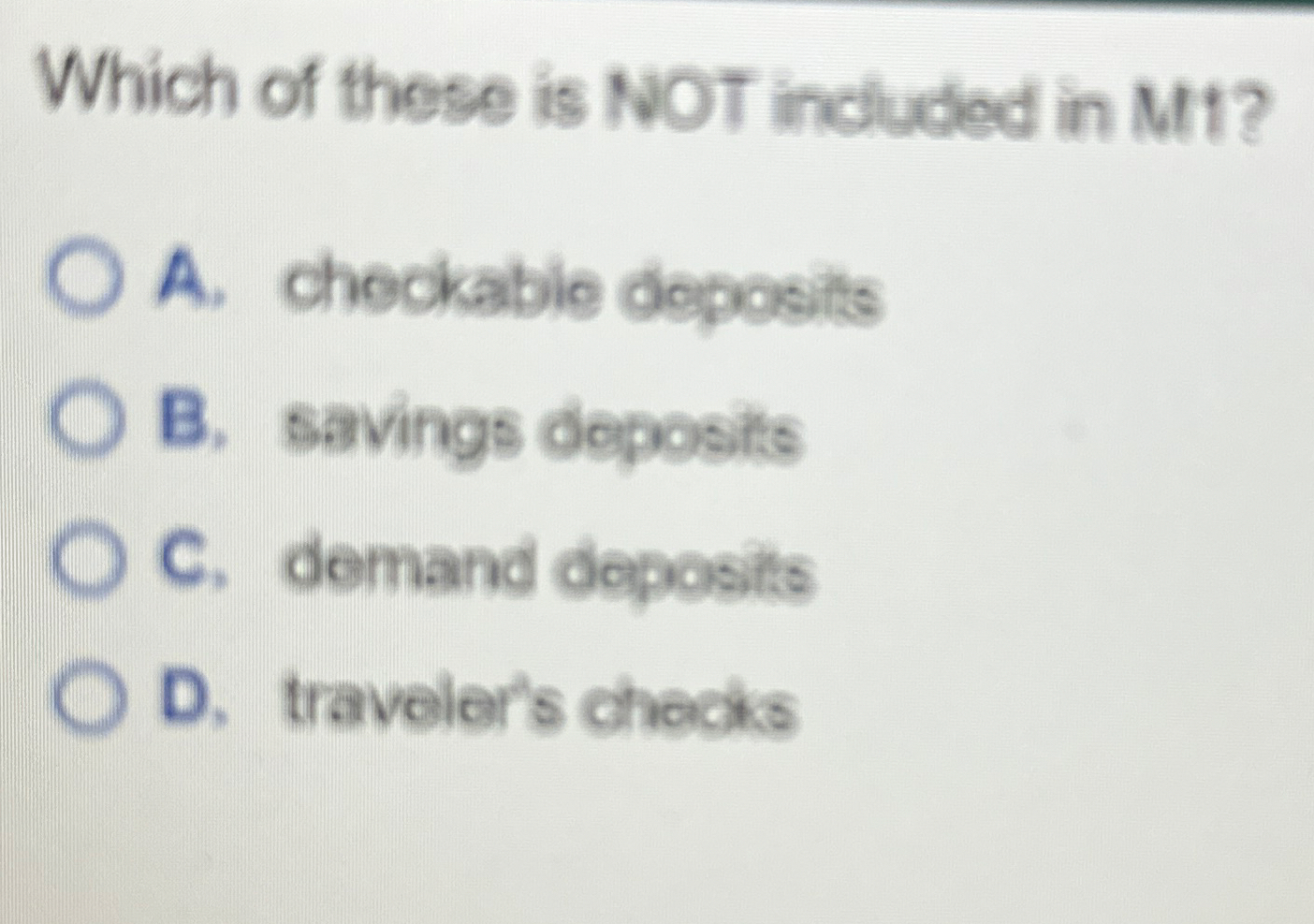 Solved Which of these is NOT included in M1?A. ﻿checkabie | Chegg.com