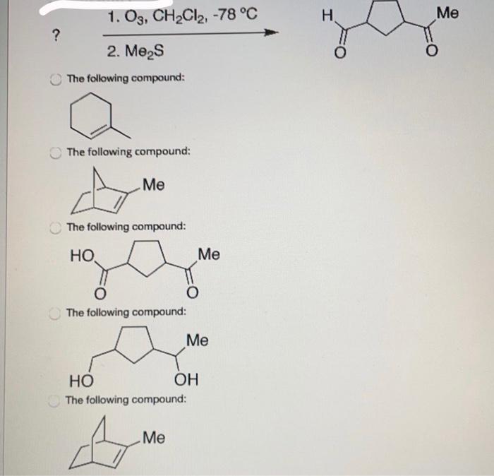 Solved What starting material is expected to undergo the | Chegg.com