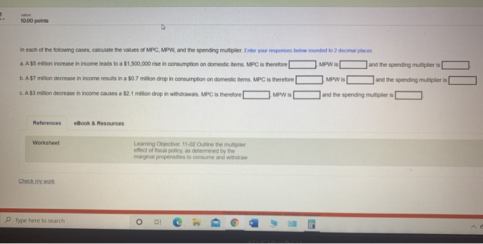 Solved value 10.00 points In each of the following cases, | Chegg.com