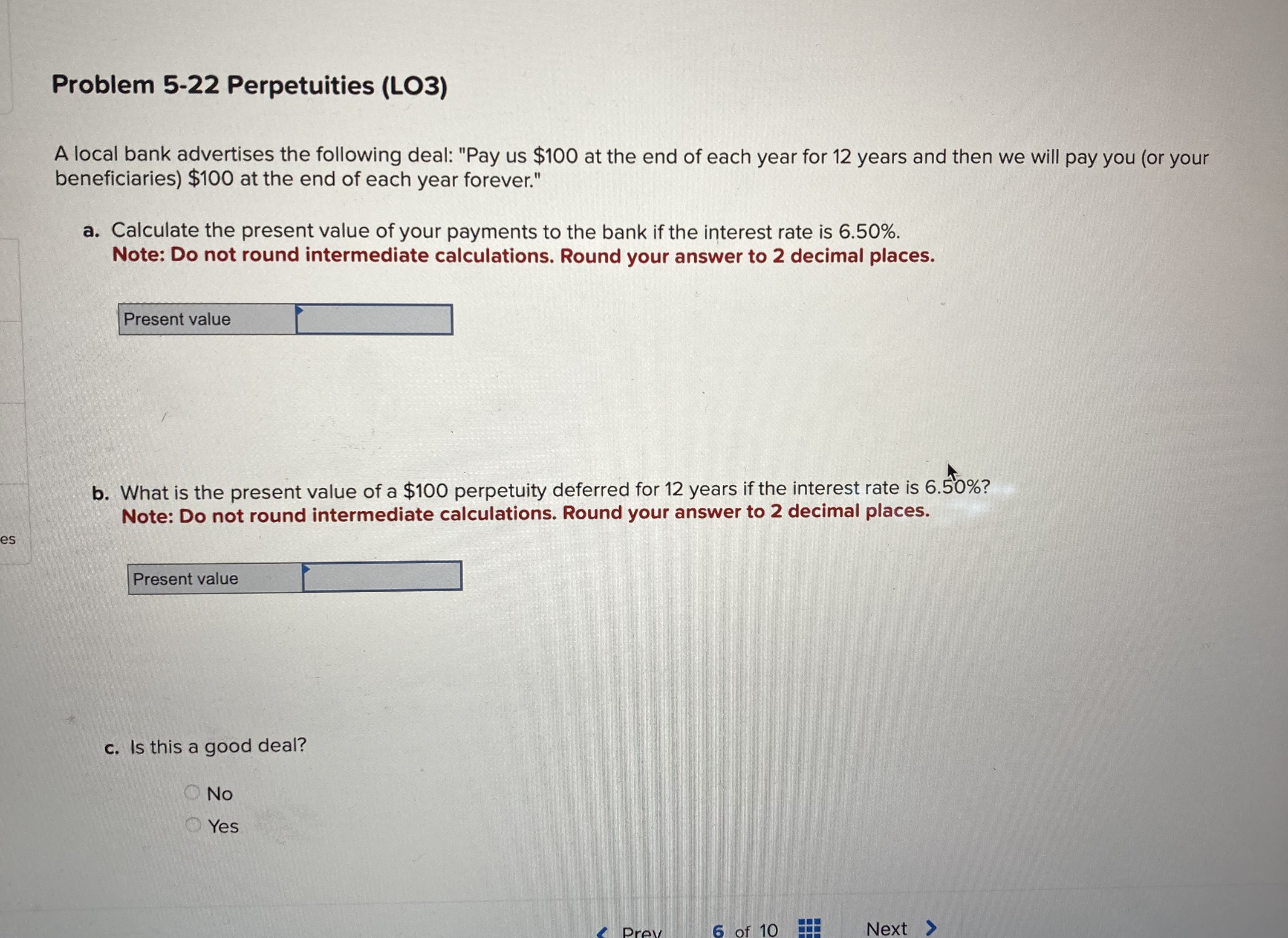 Solved Problem 5-22 ﻿Perpetuities (LO3)A local bank | Chegg.com