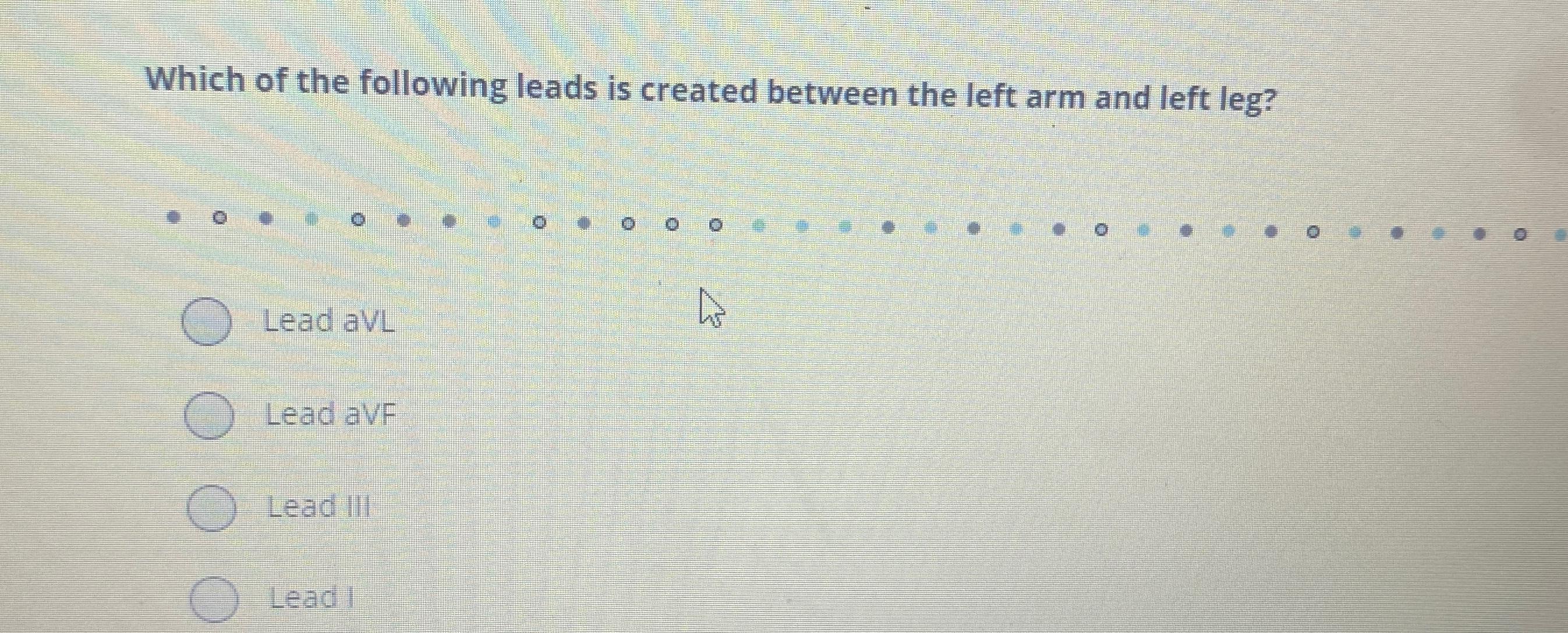 Solved Which of the following leads is created between the | Chegg.com